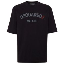 Dsquared2 Milano Logo Schwarzes T-shirt