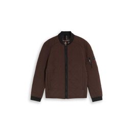 Tom Tailor Herren Bomberjacke aus wasserabweisendem Material, braun, Uni, Gr. XXL