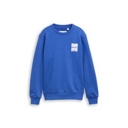 Tom Tailor Jungen Sweatshirt mit Badge-Detail, blau, Uni, Gr. 152
