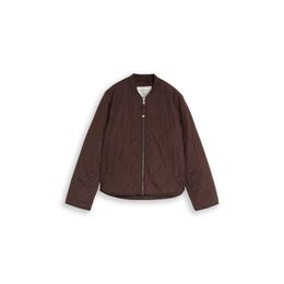 Tom Tailor Damen Steppjacke mit Bomberkragen, braun, Uni, Gr. XXL