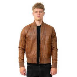 Herren Retro MA-1 Leder Bomberjacke-Arlington