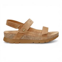 Panama Jack Damen-Keilbark-Braune Wildledersandalen &ndash; Selma B10