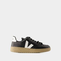 Sneakers V-12 - Veja - Leder - Schwarz/Wei&szlig;