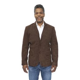 Schlanker italienischer Herren-Blazer aus Ziegenveloursleder &ndash; Alexandria