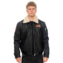 Herren US Leder Bomberjacke-Arizona