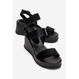 Lolanthe Leder Keilabsatz Sandale