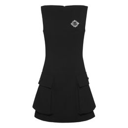 Philipp Plein Crepe Dame Fit Mini Dress