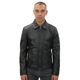 Smarte klassische Harrington-Lederjacke f&uuml;r Herren &ndash; New York