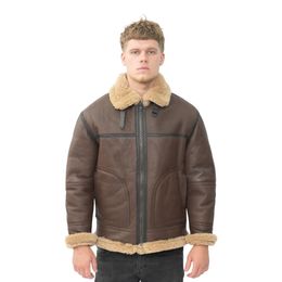 Herren B3 Lammfell-Schaffell-Fliegerjacke-Gloucester