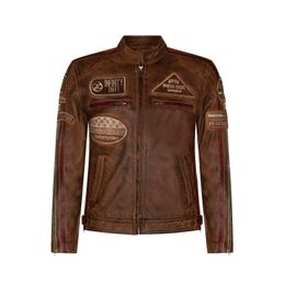 Herren Racing Leder Bikerjacke-Portland