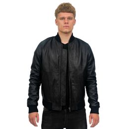 Herren-Bomberjacke im Retro-Uni-Stil aus Leder &ndash; Pretoria