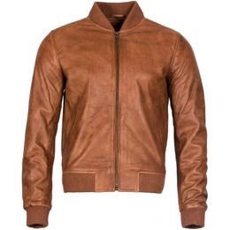 Herren-Bomberjacke im Retro-Uni-Stil aus Leder &ndash; Pretoria