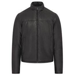 Schwarze Wende-Bomber-Lederjacke f&uuml;r Herren &ndash; Raufoss