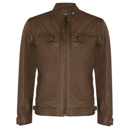 Gesteppte Bikerjacke aus Leder von Rock Racing