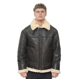 Herren B3 Lammfell-Schaffell-Fliegerjacke-Gloucester