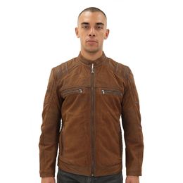 Herren-Racer-Bikerjacke aus Buff-Leder &ndash; Wien