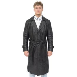 Herren-Trenchcoat aus Leder in voller L&auml;nge &ndash; Appleton
