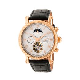Heritor Automatik Winston Semi-Skelett Lederarmbanduhr
