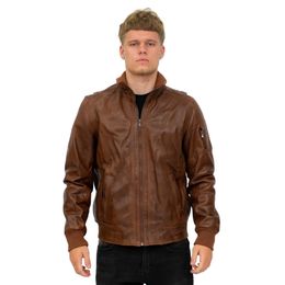 Herren-Uni-Bomberjacke aus Leder &ndash; Adana
