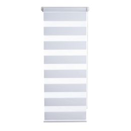 K-home Doppelrollo &raquo;Ancona&laquo; Lichtschutz ohne Bohren im Fixma&szlig; wei&szlig; Polyester 150cm, 70cm