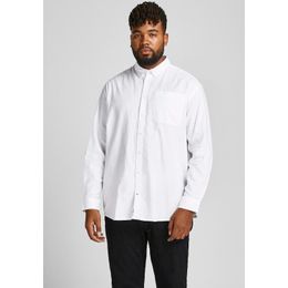 Jack & Jones PlusSize Jack & Jones Plussize Herren Jack & Jones PlusSize Langarmhemd &raquo;JJEOXFORD SHIRT L/S S21 NOOS PLS&laquo; mit Brusttasche wei&szlig; XXXL (60/62), N-Gr