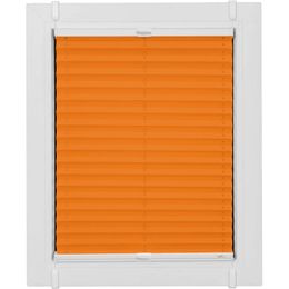SUNLINES Plissee &raquo;One Size Style Crepe&laquo; blickdicht ohne Bohren verspannt Zubeh&ouml;rfarbe wei&szlig;, zum Klemmen orange Obermaterial: 85% Polyester, 15% 