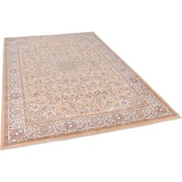 Theko Wollteppich &raquo;Dolna - 859&laquo; rechteckig 10 mm H&ouml;he Kurzflor, reine Wolle, Orient-Optik beige Schurwolle B : 160cm 1 Stk., 10mm, L: 230cm