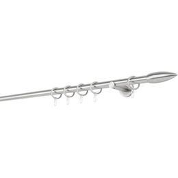 mydeco Gardinenstange &raquo;20mm Cardo Wandtr&auml;ger 6,5 cm&laquo; 1 l&auml;ufig-l&auml;ufig Fixma&szlig; silber B/L: 210cm, 1 l&auml;ufig