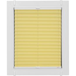 SUNLINES Plissee &raquo;One Size Style Crepe&laquo; blickdicht ohne Bohren verspannt Zubeh&ouml;rfarbe wei&szlig;, zum Klemmen gelb Obermaterial: 85% Polyester, 15% sonstige