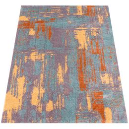 Paco Home Hochflor-Teppich &raquo;Padua 621&laquo; rechteckig 34 mm H&ouml;he Kurzflor, modernes Design, sehr weicher Flor bunt Polyester B : 60cm 1 Stk., 34mm, L: 100cm