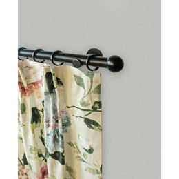 Garesa Gardinenstange &raquo;Gabi&laquo; 1 l&auml;ufig-l&auml;ufig Fixma&szlig; Fixl&auml;nge 120, 160, 200 cm, mit Ringe und Haken schwarz B/L: 120cm, 1 l&auml;ufig