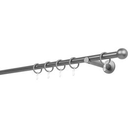 mydeco Gardinenstange &raquo;20mm Ball Wandtr&auml;ger 12 cm&laquo; 1 l&auml;ufig-l&auml;ufig Fixma&szlig; grau B/L: 250cm, 1 l&auml;ufig