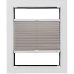 SUNLINES Plissee &raquo;Budget Crepe&laquo; Lichtschutz ohne Bohren verspannt Haftfix, glatt grau Obermaterial: 85% Polyester, 15% sonstige Fasern 160cm, 