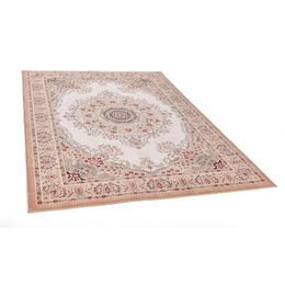 Theko Wollteppich &raquo;Dolna - 809&laquo; rechteckig 10 mm H&ouml;he Kurzflor, reine Wolle, Orient-Optik beige Schurwolle B : 80cm 1 Stk., 10mm, L: 150cm