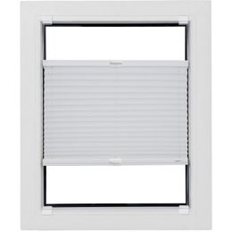 SUNLINES Plissee &raquo;Budget Crepe&laquo; Lichtschutz ohne Bohren verspannt Haftfix, glatt wei&szlig; Obermaterial: 85% Polyester, 15% sonstige Fasern 190cm, 