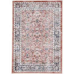CarpetFine Teppich &raquo;Vintage Liana_3&laquo; rechteckig 6 mm H&ouml;he Orient Vintage Look rot Polypropylen (PP) B : 140cm 1 Stk., 6mm, L: 200cm