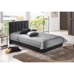 Westfalia Schlafkomfort Polsterbett in diversen Ausf&uuml;hrungen schwarz Bezug Bett: Microfaser (100% Polyester);Bonnell-Federkernmatratze: 51% Polypropylen, 39% Polyester und 10