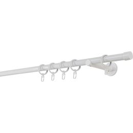 mydeco Gardinenstange &raquo;20mm Cap Wandtr&auml;ger 12 cm&laquo; 1 l&auml;ufig-l&auml;ufig Fixma&szlig; wei&szlig; B/L: 290cm, 1 l&auml;ufig