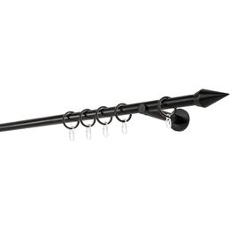 mydeco Gardinenstange &raquo;20mm Point Wandtr&auml;ger 12 cm&laquo; 1 l&auml;ufig-l&auml;ufig Fixma&szlig; schwarz B/L: 260cm, 1 l&auml;ufig