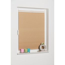 K-home Doppelplissee &raquo;Prato&laquo; verdunkelnd energiesparend ohne Bohren in F&uuml;hrungsschienen Tageslicht + Verdunklungsstoff beige Obermaterial: 100% 