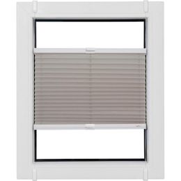 SUNLINES Plissee &raquo;Budget Crepe&laquo; Lichtschutz ohne Bohren verspannt Klemmfix, glatt grau Obermaterial: 85% Polyester, 15% sonstige Fasern 100cm, 