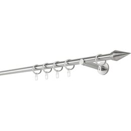 mydeco Gardinenstange &raquo;20mm Point Wandtr&auml;ger 12 cm&laquo; 1 l&auml;ufig-l&auml;ufig Fixma&szlig; silber B/L: 280cm, 1 l&auml;ufig