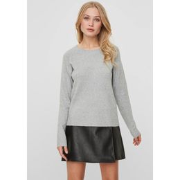V&eacute;ro Moda Vero Moda Damen Rundhalspullover &raquo;VMDOFFY&laquo; in melierter Optik grau L
