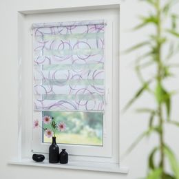 Liedeco Doppelrollo &raquo;Espiral&laquo; Lichtschutz ohne Bohren freih&auml;ngend bunt Kunststoff, Polyester 160cm, 50cm