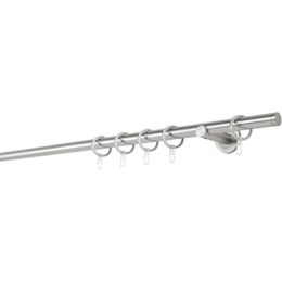 mydeco Gardinenstange &raquo;20mm Match Wandtr&auml;ger 6,5 cm&laquo; 1 l&auml;ufig-l&auml;ufig Fixma&szlig; silber B/L: 100cm, 1 l&auml;ufig