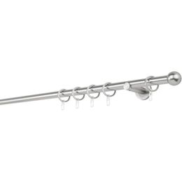 mydeco Gardinenstange &raquo;20mm Ball Wandtr&auml;ger 6,5 cm&laquo; 1 l&auml;ufig-l&auml;ufig Fixma&szlig; silber B/L: 280cm, 1 l&auml;ufig