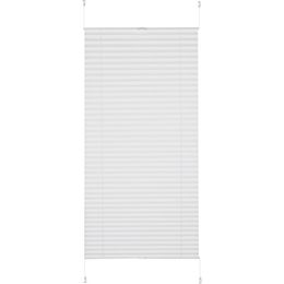 K-home Plissee &raquo;Klemmfix Pisa&laquo; verdunkelnd energiesparend ohne Bohren verspannt wei&szlig; Obermaterial: 100% Polyester 130cm, zweiseitig verschiebbar, 