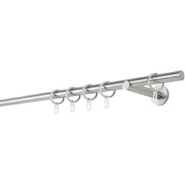 mydeco Gardinenstange &raquo;20mm Match Wandtr&auml;ger 12 cm&laquo; 1 l&auml;ufig-l&auml;ufig Fixma&szlig; silber B/L: 340cm, 1 l&auml;ufig