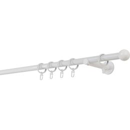 mydeco Gardinenstange &raquo;20mm Ball Wandtr&auml;ger 12 cm&laquo; 1 l&auml;ufig-l&auml;ufig Fixma&szlig; wei&szlig; B/L: 190cm, 1 l&auml;ufig