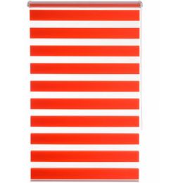 K-home Doppelrollo &raquo;Ancona&laquo; Lichtschutz ohne Bohren im Fixma&szlig; rot Polyester 150cm, 40cm